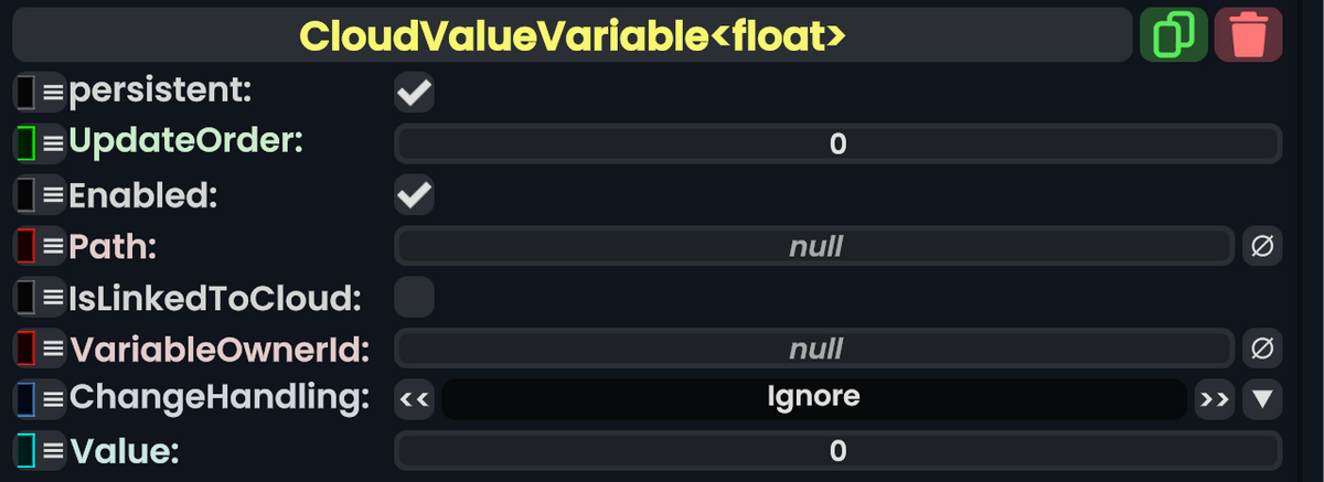 Component:CloudValueVariable - Resonite Wiki